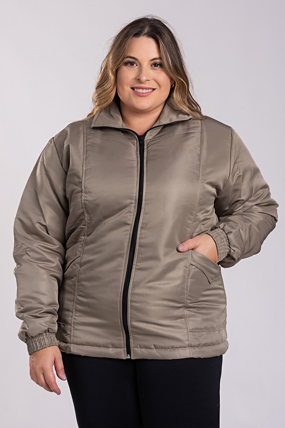 Jaqueta Feminina Plus Size Microfibra - Serena