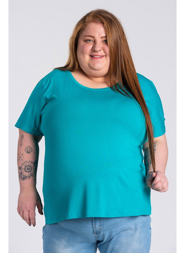 Kit 3 Blusas Comfort Básica em Malha de Viscose com Elastano G5 a G8